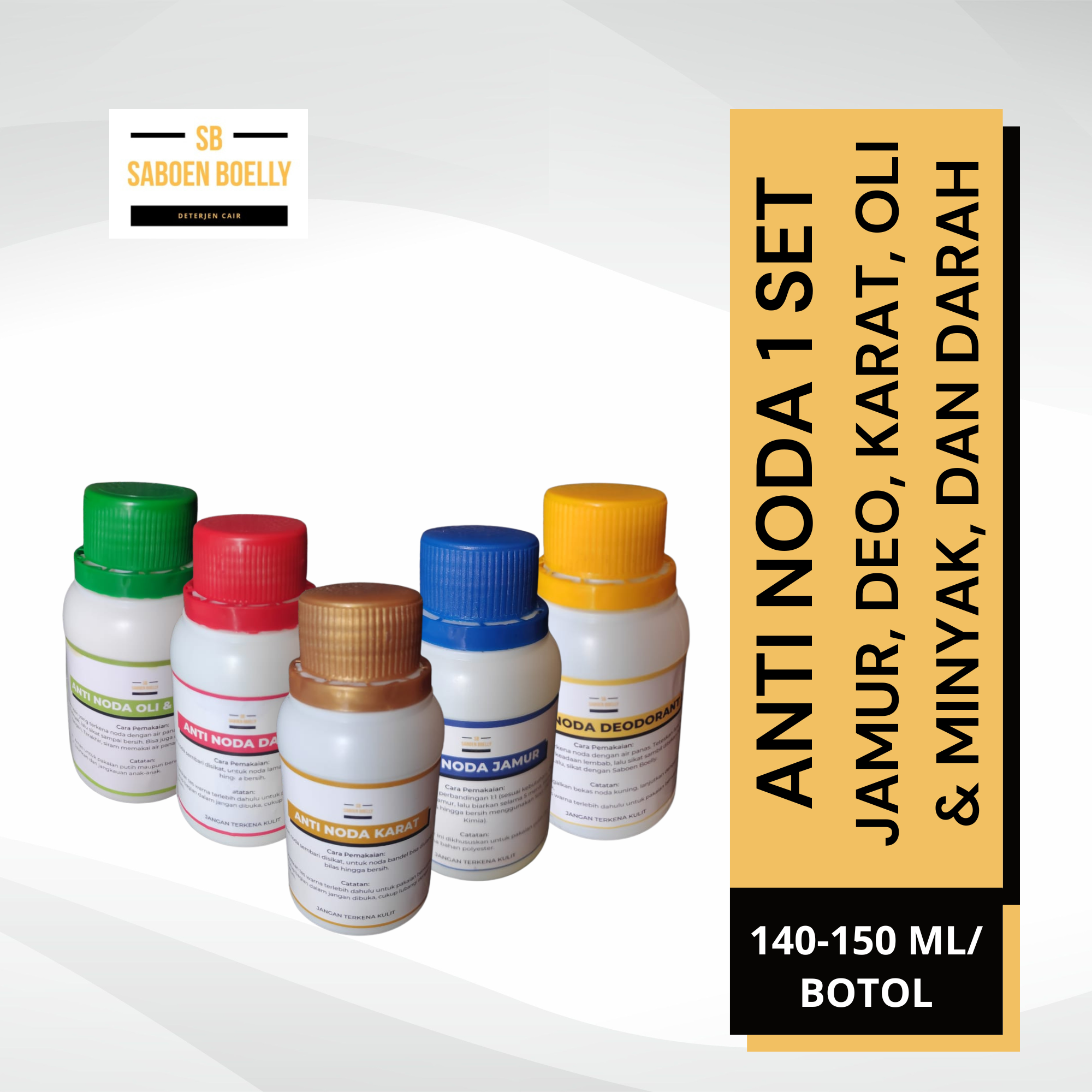Saboen Boelly Anti Noda Pakaian 1 Set Serbaguna | Anti Noda Darah ...